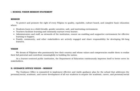 Action Plan In Career Guidance 23 24docx