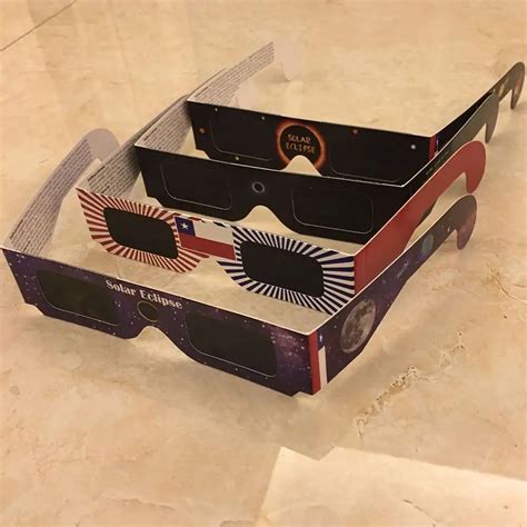 5pcs Total Solar Eclipse Glasses Paper Solar Eclipse Glasses For