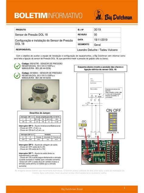 Sensor Dol Pdf Pressão Engenharia Elétrica