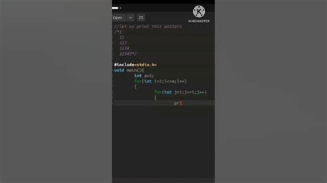 c language pattern 1 coding ytshorts shorts trending content