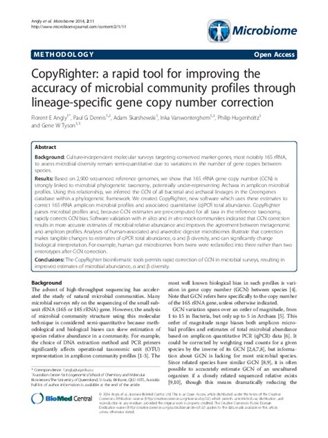 Pdf Copyrighter A Rapid Tool For Improving The Accuracy Of Microbial