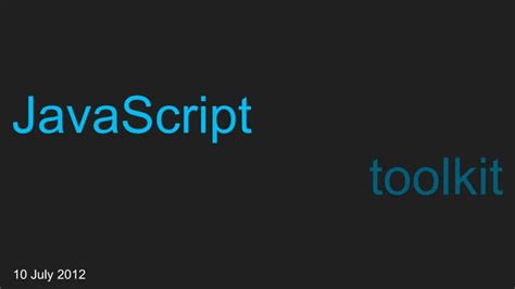 javascript toolkit ppt