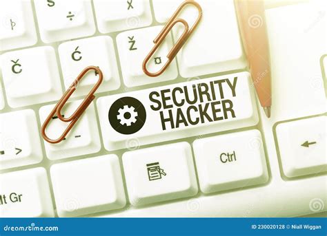Hand Writing Sign Security Hacker Conceptual Photo Someone Who Explores Methods For Breaching