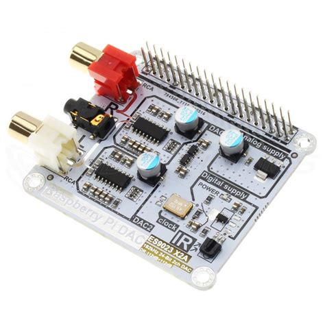 Dac Board For Raspberry Pi 2x Es9023 24bit 192khz Audiophonics