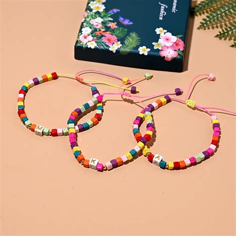 Badu Bg Цветна първоначална гривна за глезена на крака за жени Модни регулируеми женски глезени