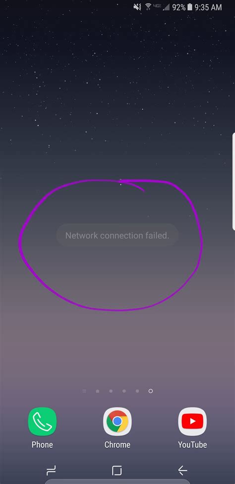 help network connection failed message after unlock r galaxynote8
