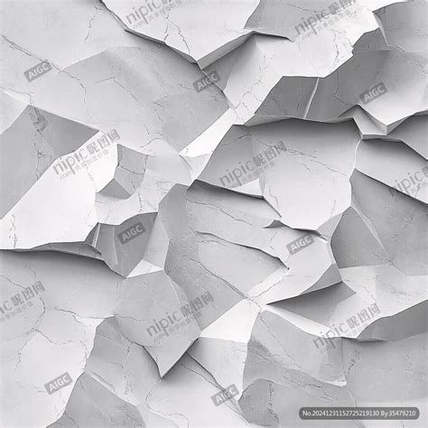 Ai创作图蓝白色裂纹碎块拼接 浅色系立体剪裁背景 抽象艺术裂纹装饰墙 破碎底纹 白色碎片纸纹 碎纸背景 纸质混乱 皱褶的纸张 揉皱的纸张 破裂的纸张 碎裂大理石纹 高清抽象立体背景 褶皱的纸张