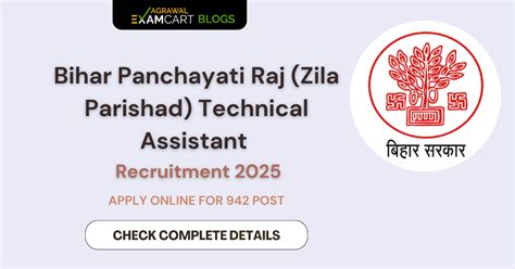 Bihar Zp Technical Assistant Recruitment 2025 Apply For 942 Post