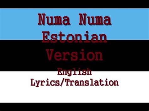 Numa Numa Estonian Version - English Translation - YouTube