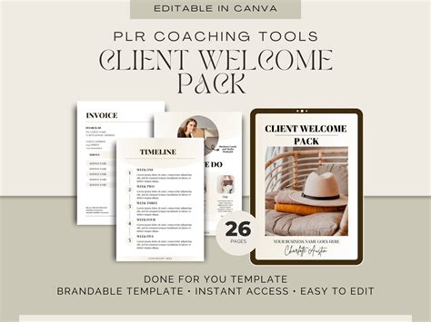 Coaching Client Welcome Pack Template Client Welcome Kit New Client