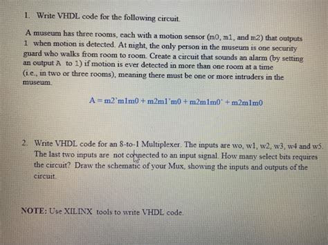 Write VHDL Code For The Following Circuit A Chegg