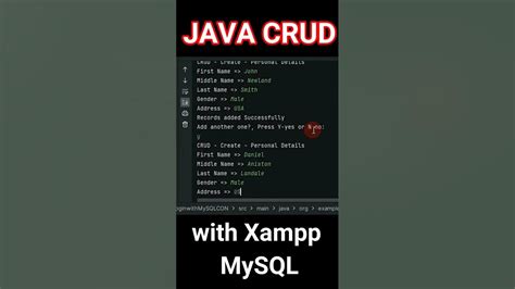 Java Crud W Xampp Mysql Intellij Coding Mysql Netbeans