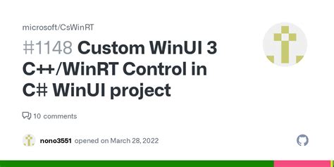 Custom WinUI 3 C WinRT Control In C WinUI Project Issue 1148 Microsoft CsWinRT GitHub