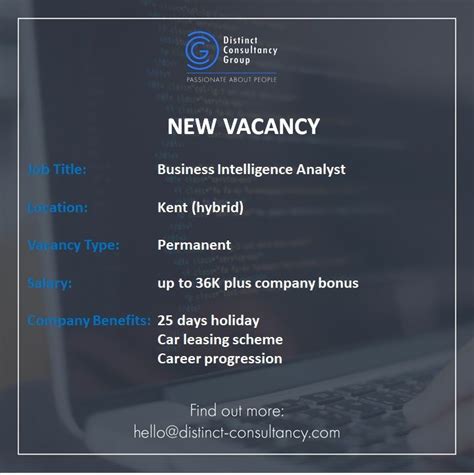 Distinct Consultancy Group Ltd On Linkedin Data Bianalyst Analytics