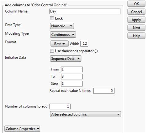 Example Of The Design Role Column Property