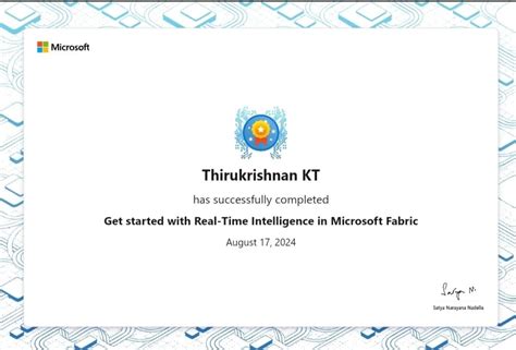 Hi Connections I Had My Microsoft Certificate In Fabric Development Thankyou For Microsoft To