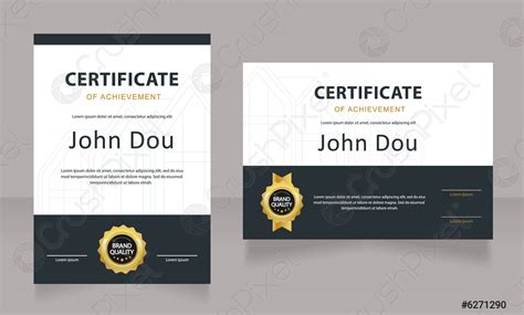 City Construction Certificate Design Template Set Stock Vector