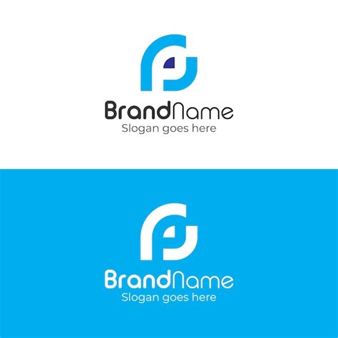 P 문자 마이너스 스페이스 로고 최소 P 문자 로고 프리미엄 벡터