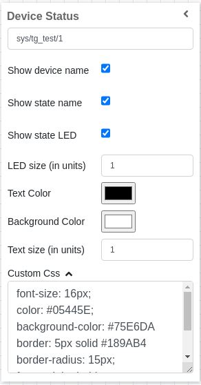 Device Status Taranta Documentation