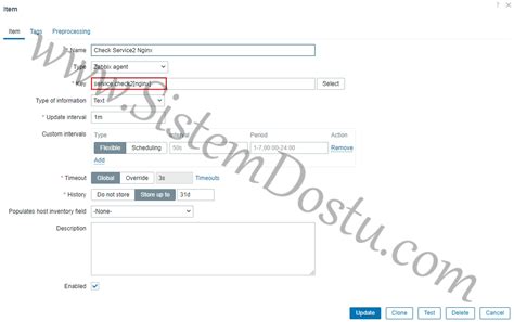 Zabbix70 Userparameter Trigger Action14 Sistem Ve Network Dünyasına