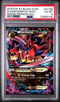 2016 Pokemon Xy Black Star Promo M Garchomp Ex Xy168 Holo Psa 6 Ex
