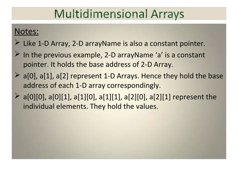 pointers and arrays ppt