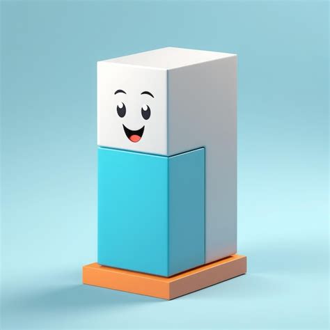Premium Photo 3d Character Cube 3d Illustration 3d Character Cube 3d