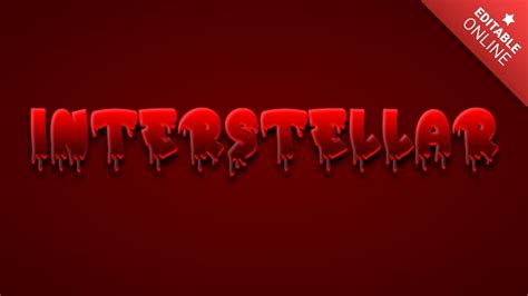Interstellar Horror Font Text Effect Generator
