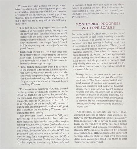 Maximal Oxygen Consumption Measurements Objectives Chegg Com