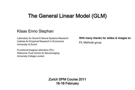 Ppt The General Linear Model Glm Powerpoint Presentation Free