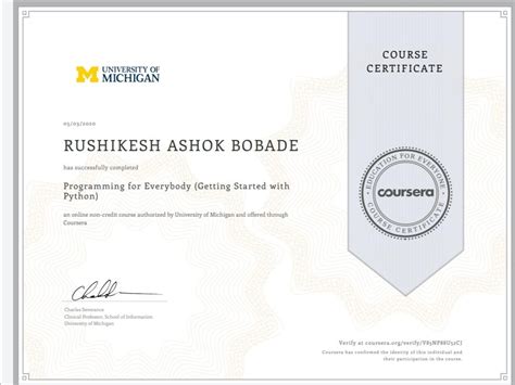 Rushikesh Bobde On Linkedin Completed A Python Language Certification