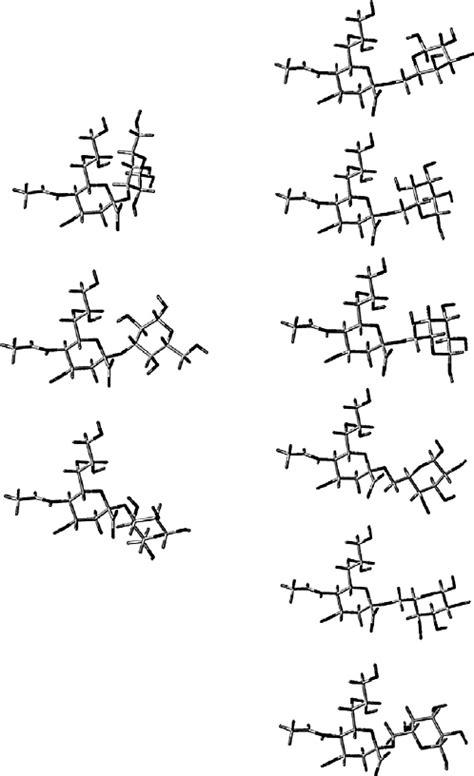 Illustration Of The Structures Of The Three Energy Minimum Conformers