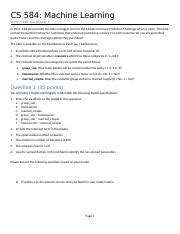 CS Machine Learning Assignment Docx CS Machine Learning Spring Assignment In
