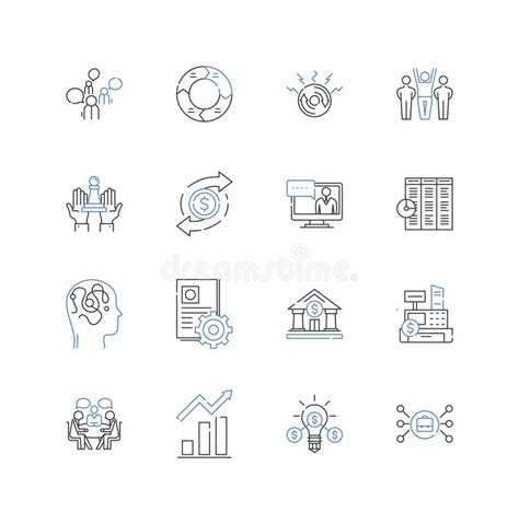 Human Relations Line Icons Collection Empathy Communication Trust