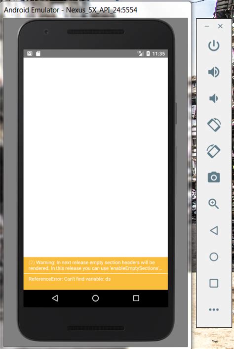 android warning empty section headers will be rendered react