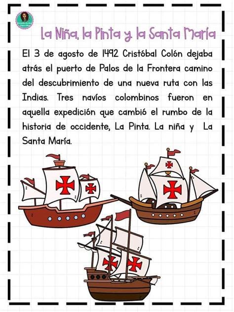 Las Tres Carabelas De Colon Dibujo
