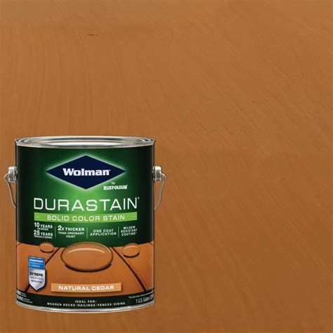 Natural Cedar Wolman Durastain Satin Solid Color Exterior Wood Stain