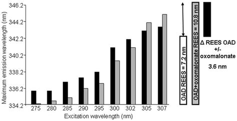 Red Edge Excitation Shift Observed As A Result Of Oxomalonate Binding Download Scientific