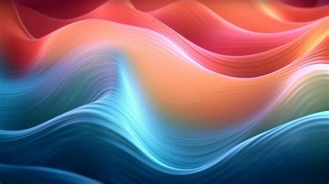Premium Photo Abstract Colorful Wave Background Generative Ai