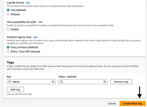 Ctb入力のaws Vpcフローログの設定 Cisco