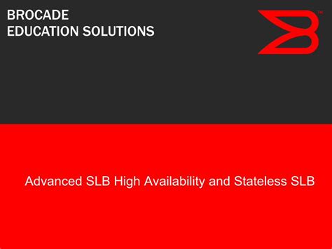 Pdf Advanced Slb High Availability And Stateless Slb Vrrp And Vip Groups Are Used To Control
