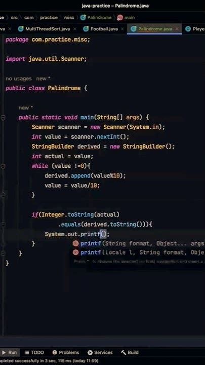 Palindrome Java Java Coding Programming Codinglife Shorts Youtube