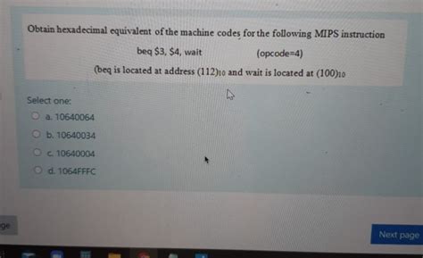 Solved Obtain Hexadecimal Equivalent Of The Machine Codes