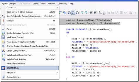 Sqlcmd And Its Usage In The Management Studio Query Editor Data Maul