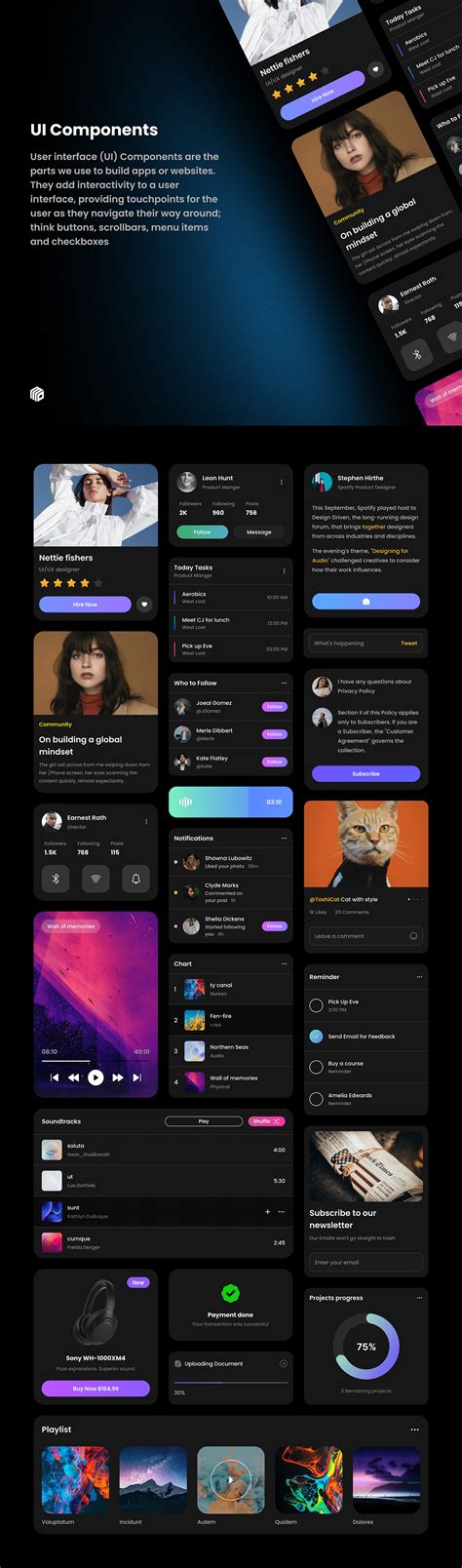 UI Components Behance