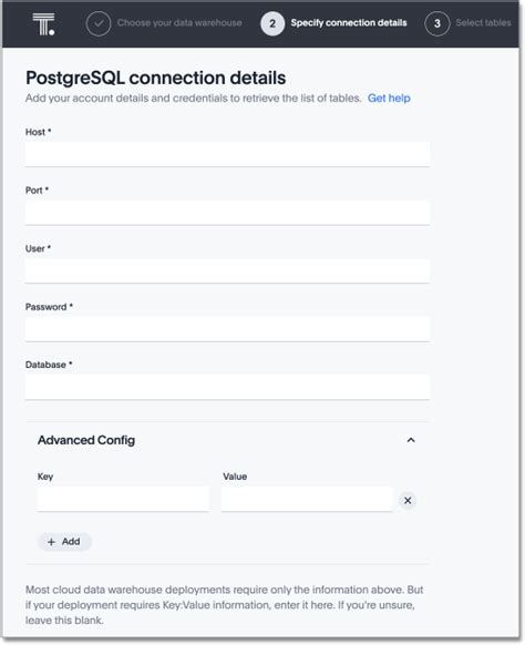 Add A Postgresql Connection Thoughtspot Software