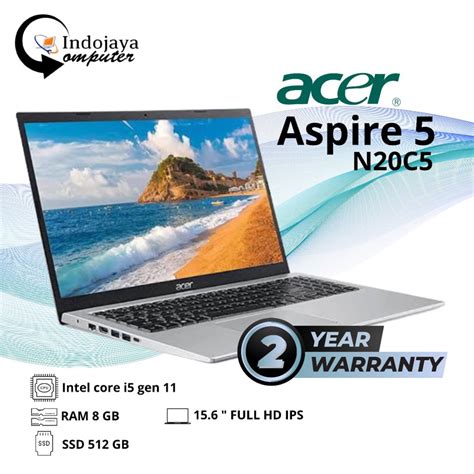 Jual Laptop Acer Aspire N C Core I Gen RAM SSD Garansi Tahun Shopee Indonesia