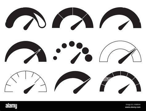 Speed Indicator Signs Set Speedometers And Tachometers Gauge Indicator For Performance