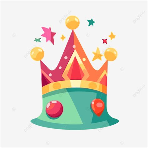 생일 왕관 벡터 스티커 클립 아트 별과 중간에 항성이있는 만화 왕관 상표 클립 아트 Png 일러스트 및 벡터 에 대한 무료 다운로드 Pngtree