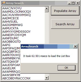 Searching Arrays Binary Search Algorithm VB NET